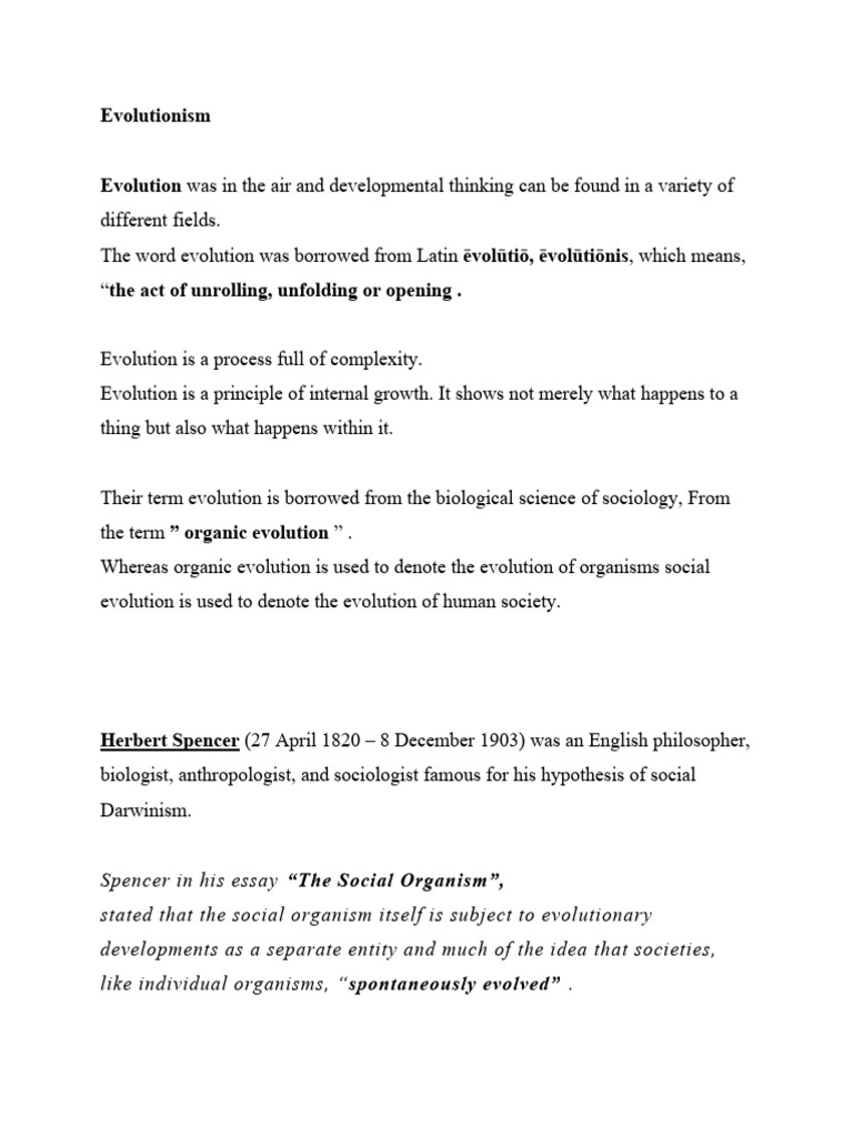 Social Evolution Spencer | PDF | Sociocultural Evolution | Evolution