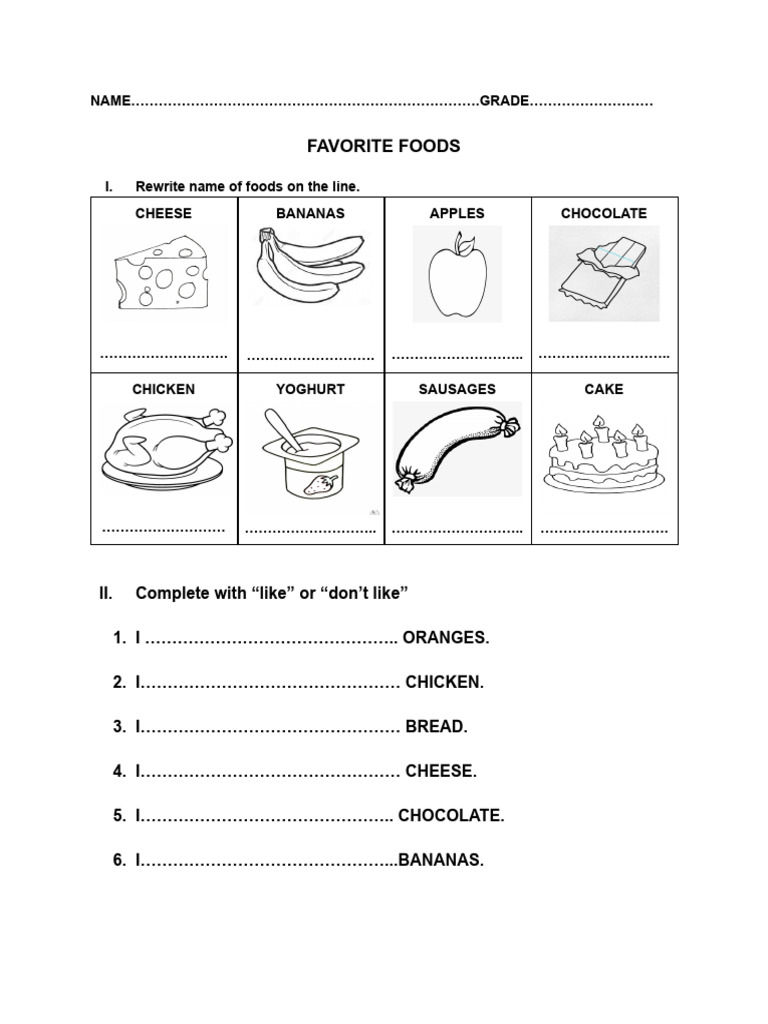 Favorite Foods | PDF