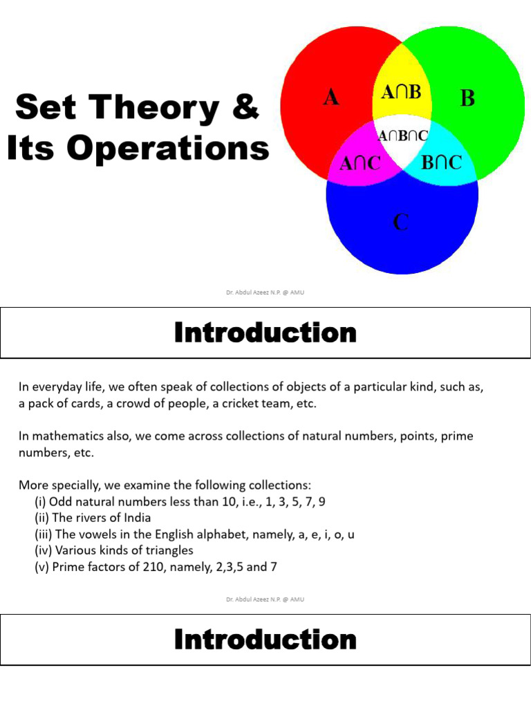 Set& Its Operations | PDF