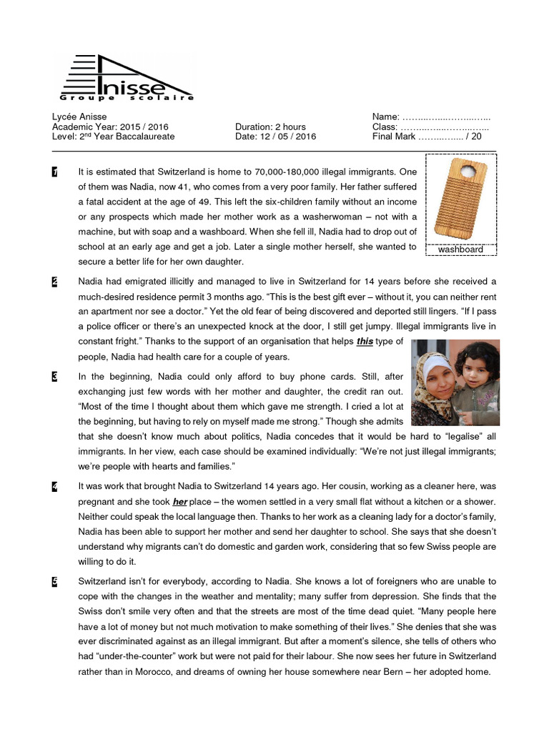 Test 3 Model 4 English 2 Bac Second Term | PDF