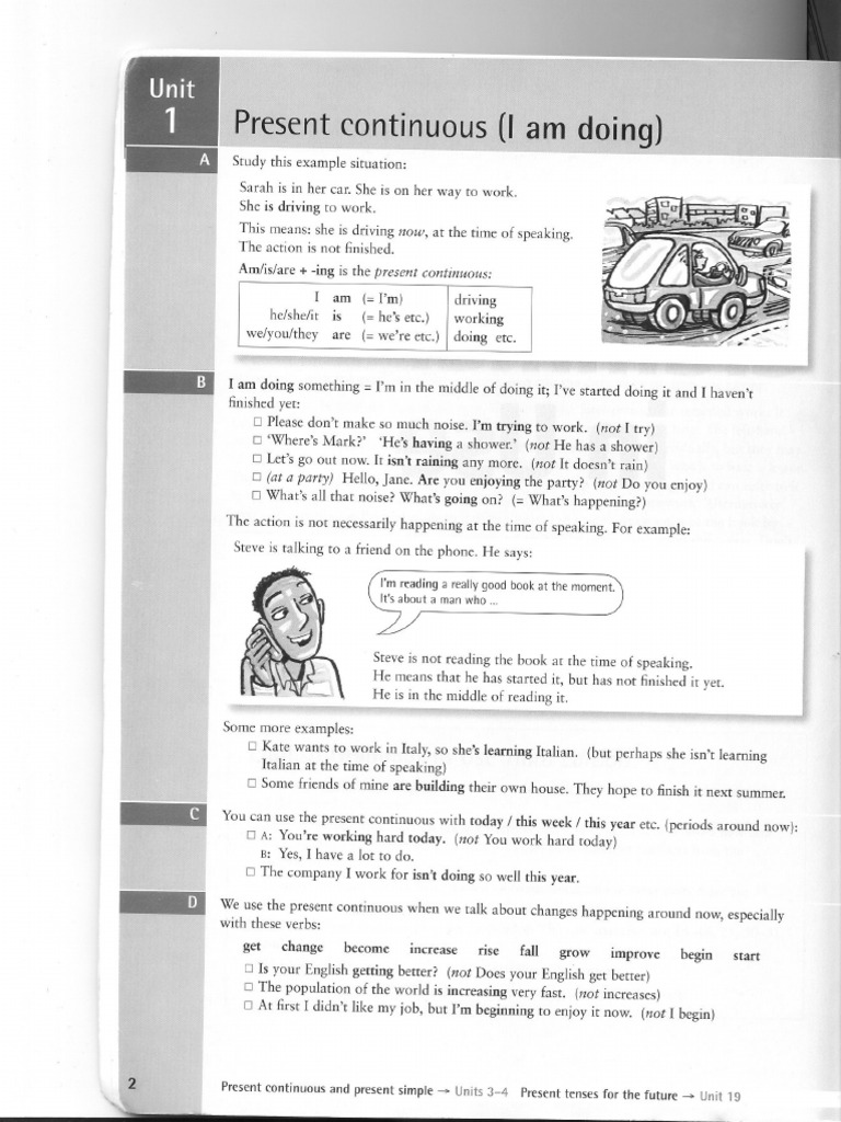 Unit1 Present Continuous | PDF
