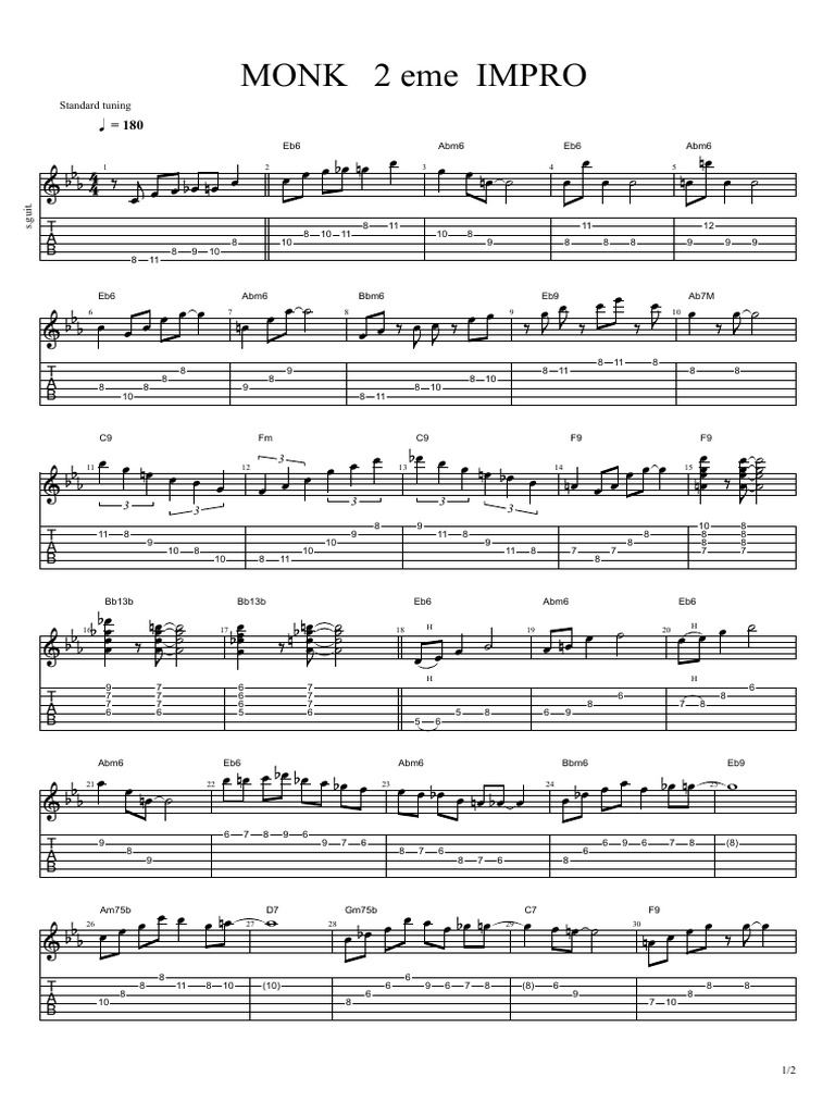 Theme Monk + 2eme Impro PDF | PDF