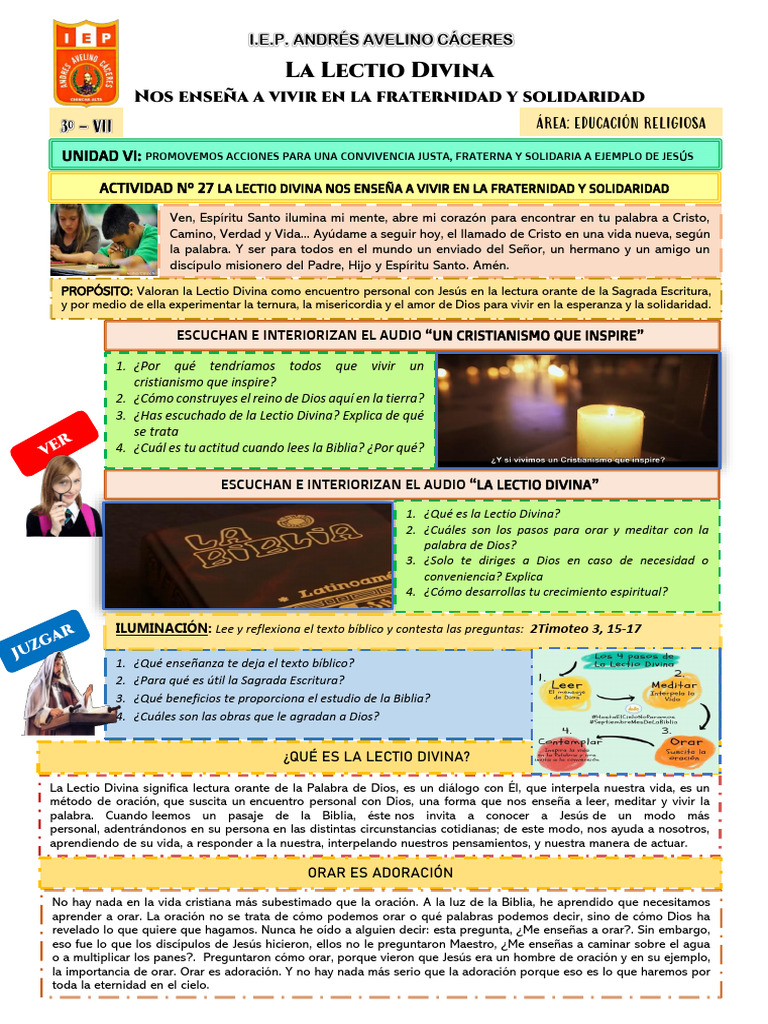 Pasos y Beneficios de la Lectio Divina | PDF | Lectio Divina | Oración