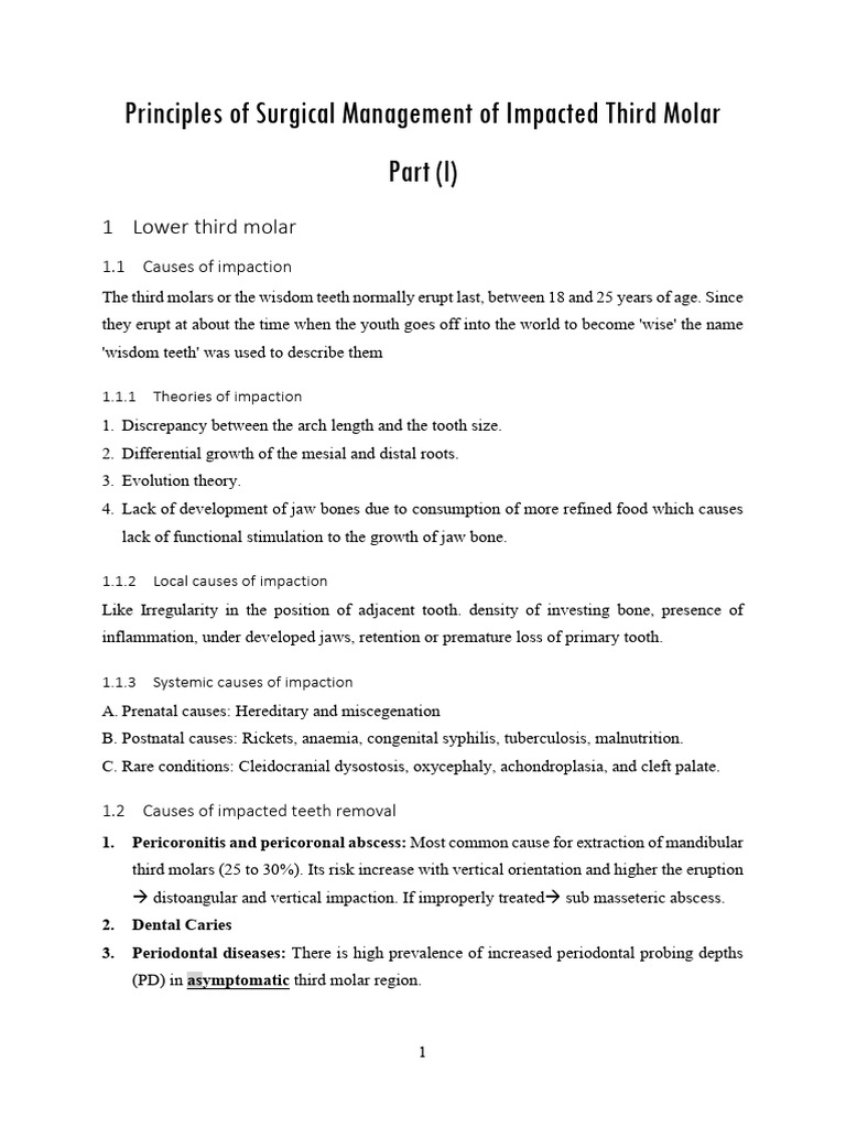 Impaction Part 1 | PDF