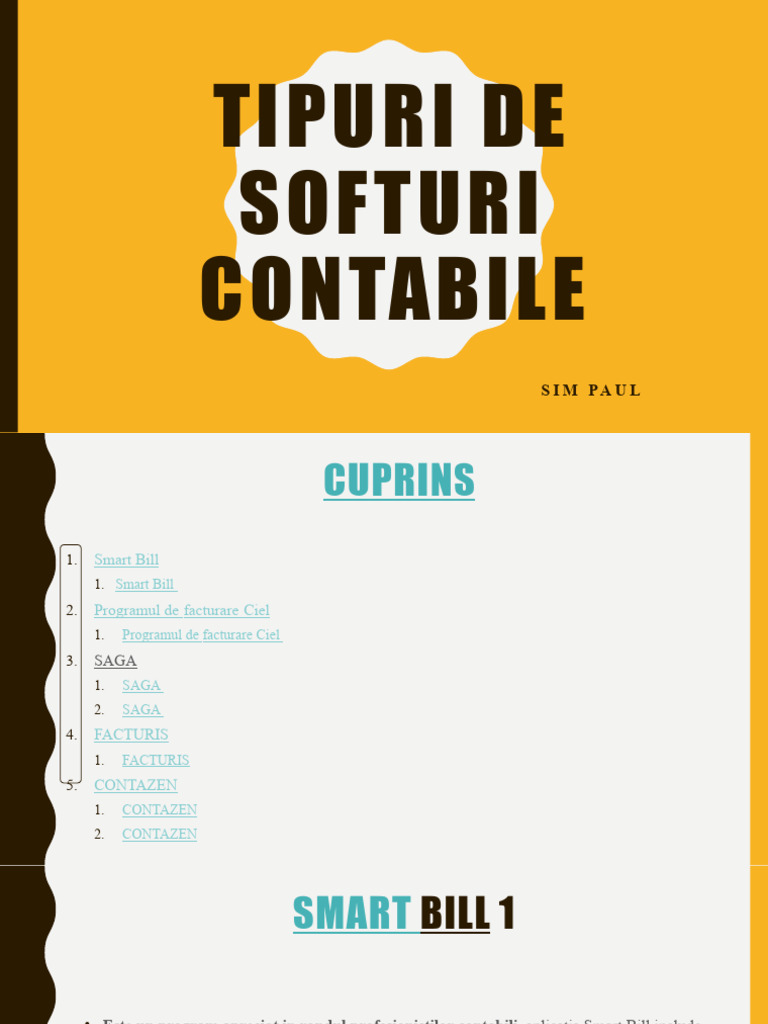Tipuri de Softuri Contabile | PDF