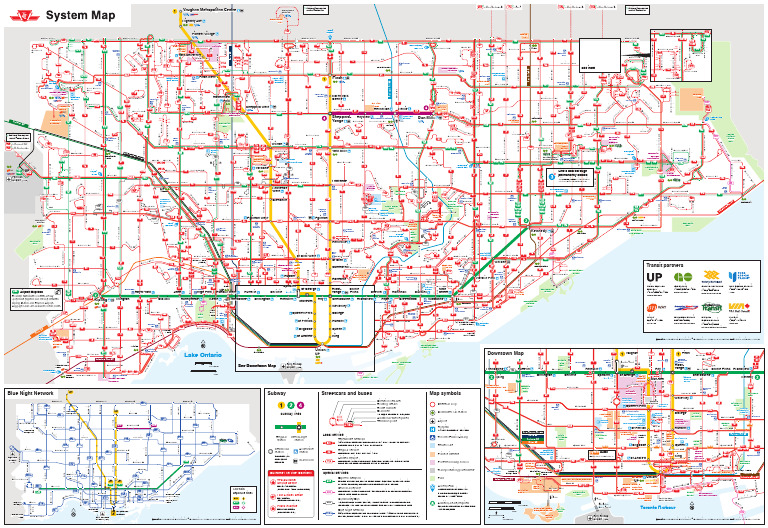 TTC System MAp | PDF | Public Transport | Toronto
