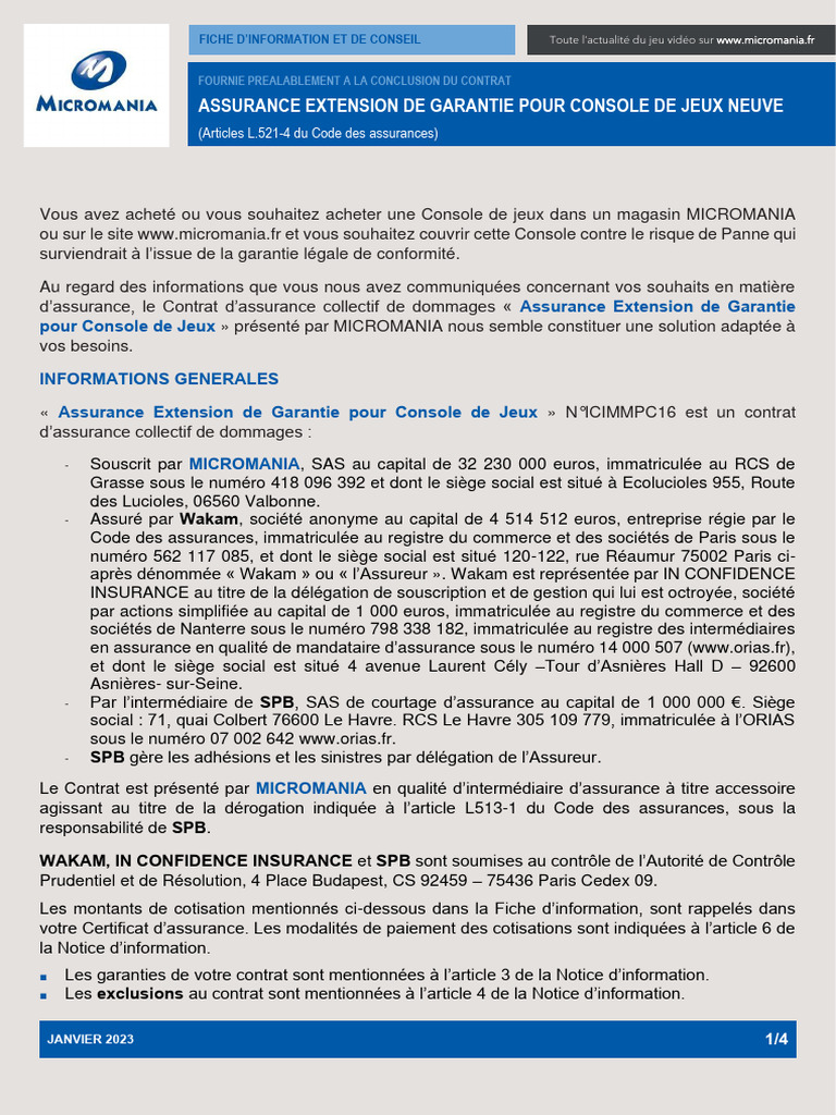 Fiche D'information Et de Conseil | PDF