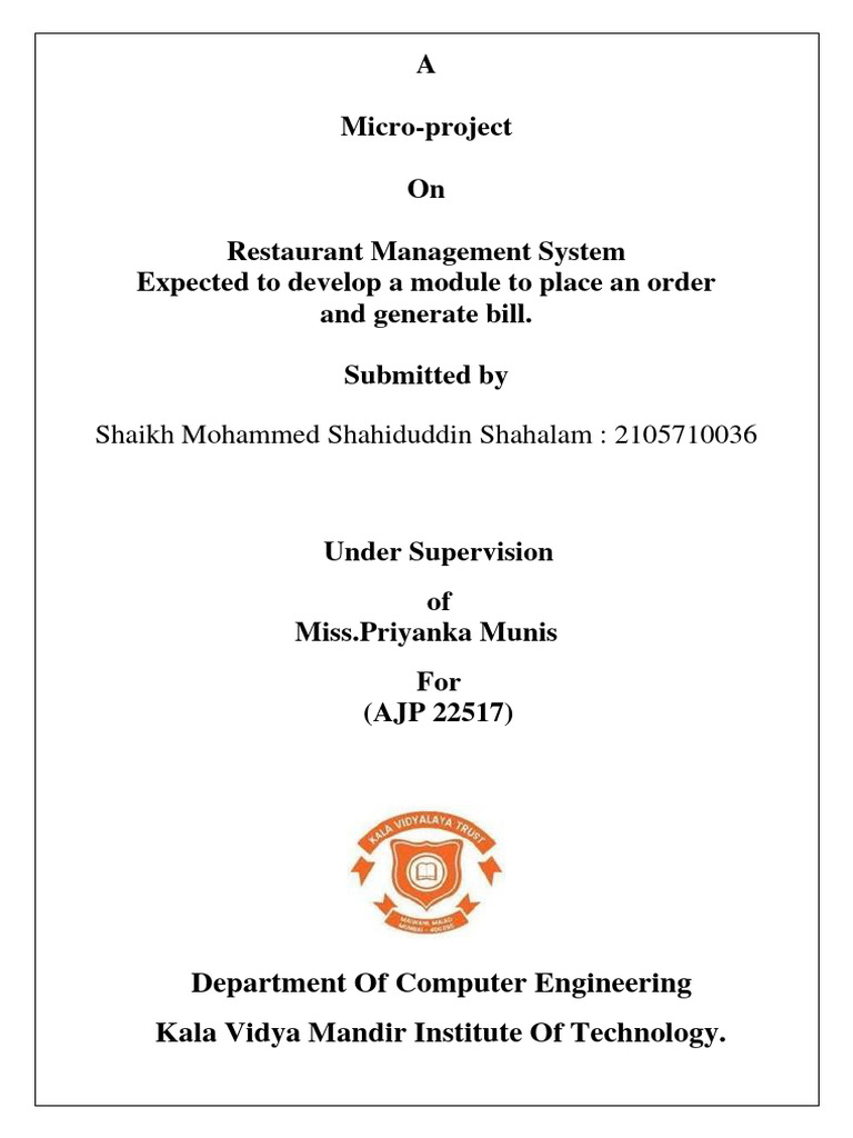 AJP Microproject | PDF