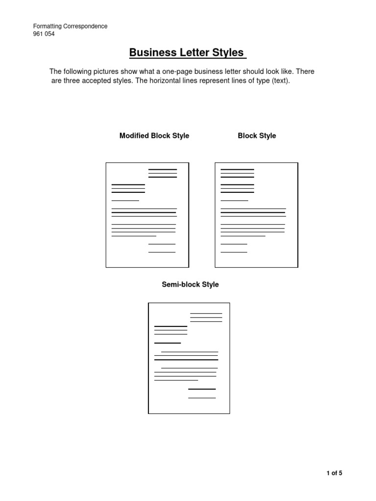3.1 Business Letter Styles | Download Free PDF | Text | Human Communication