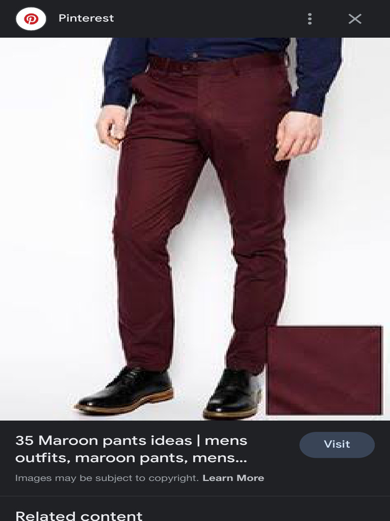 Deep Maroon Color Pants - Google Search | PDF