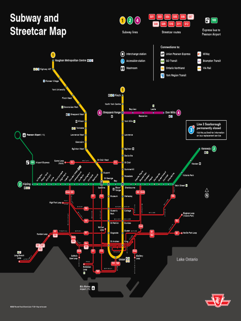 TTC Subway and StreetCar Map Canada | PDF