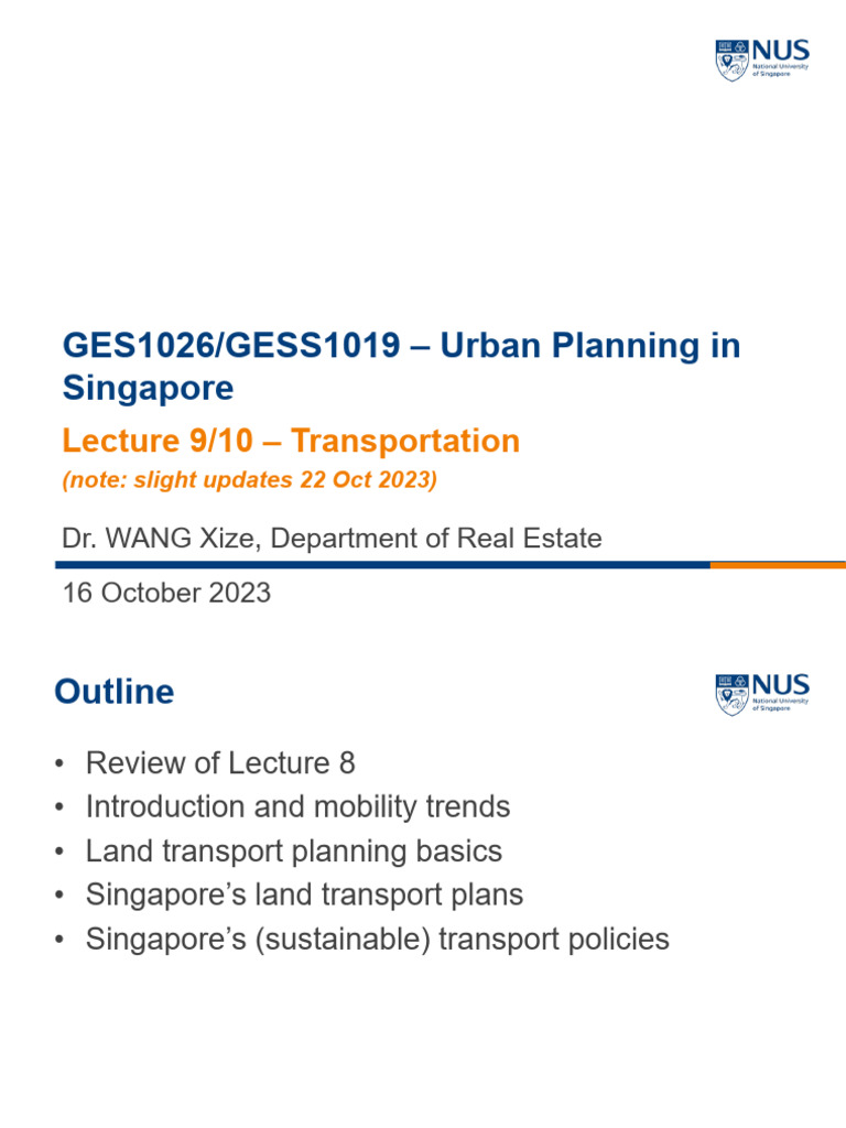 Lecture 9 - 10 - Transportation - Updated | PDF