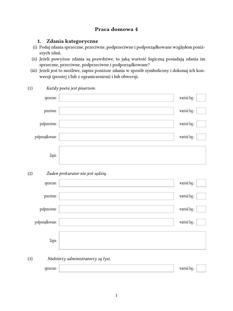 Praca Domowa 4 | PDF