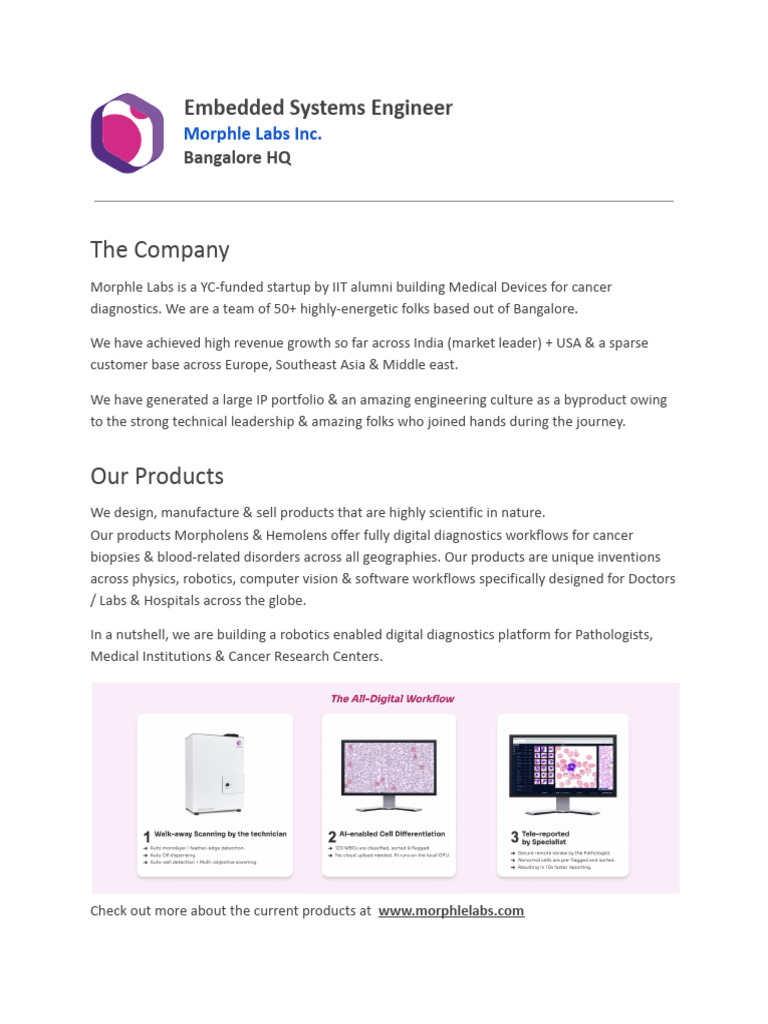 JD For Embedded Systems Engineer | PDF | Embedded System | Engineer