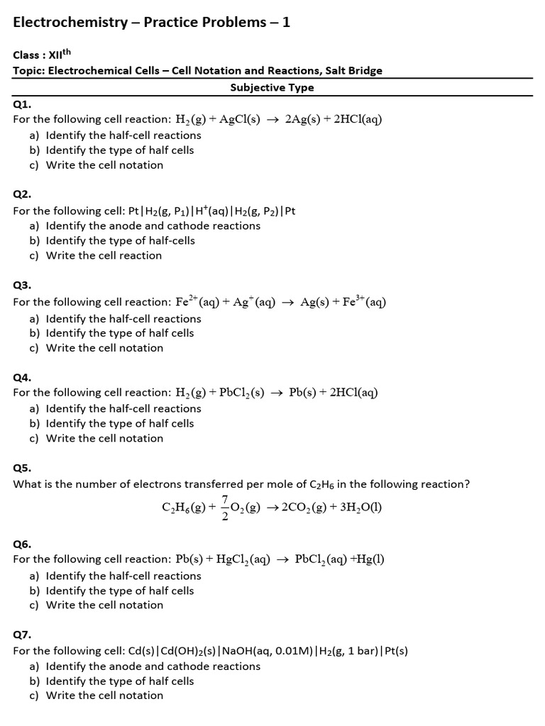 Electrochem - PP 1 | PDF | Electrochemistry | Electrode