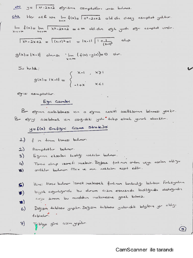 Matematik I - 10. Hafta | PDF