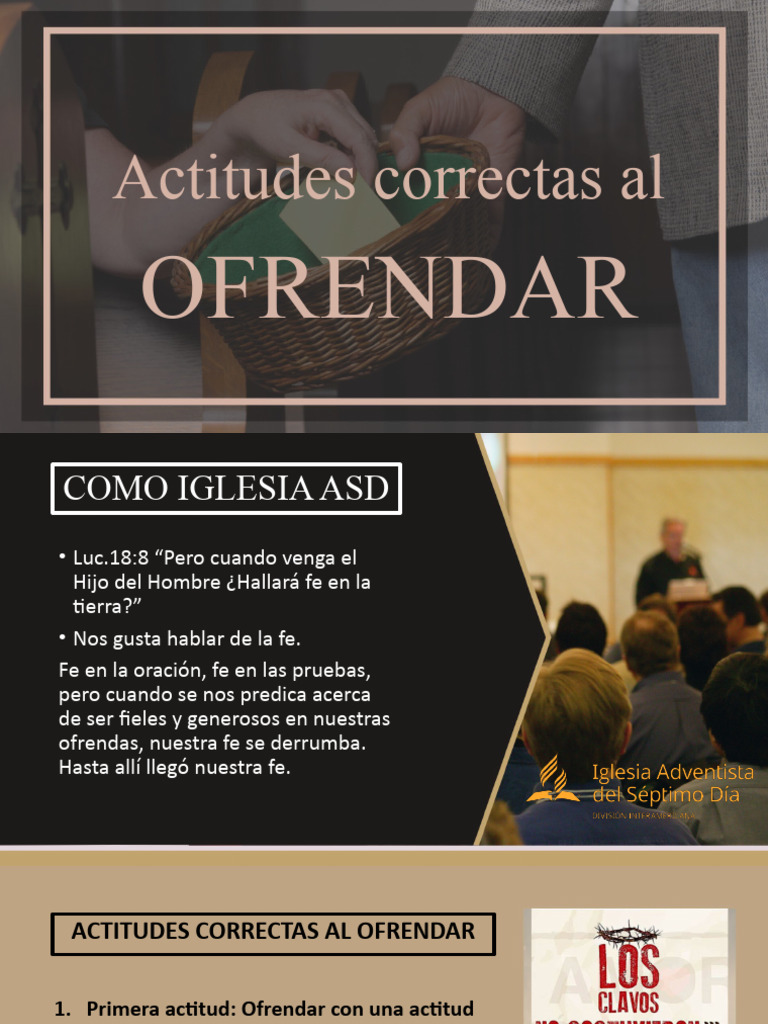 Actitudes Correctas para Ofrendar | PDF
