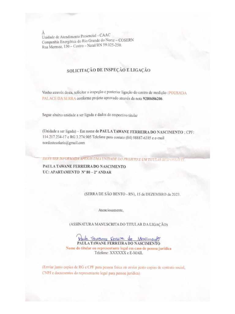 Unidade de Atendimento Presencial - CAAC | PDF