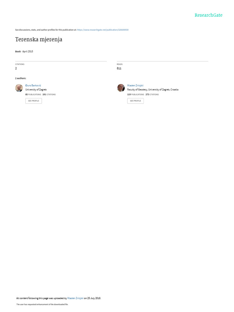 Barkovic Zrinjski Terenska Mjerenja Za Web Sadrzaj | PDF