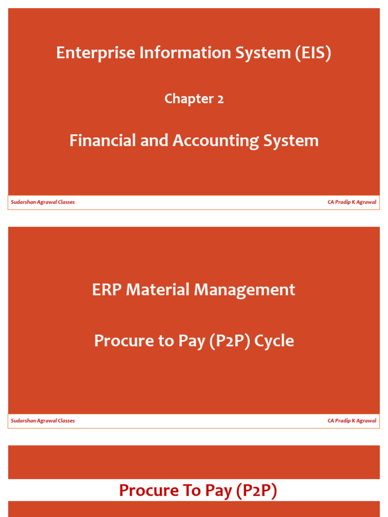EIS Chapter 2 Financial and Accounting System Procure To Pay (P2P ...