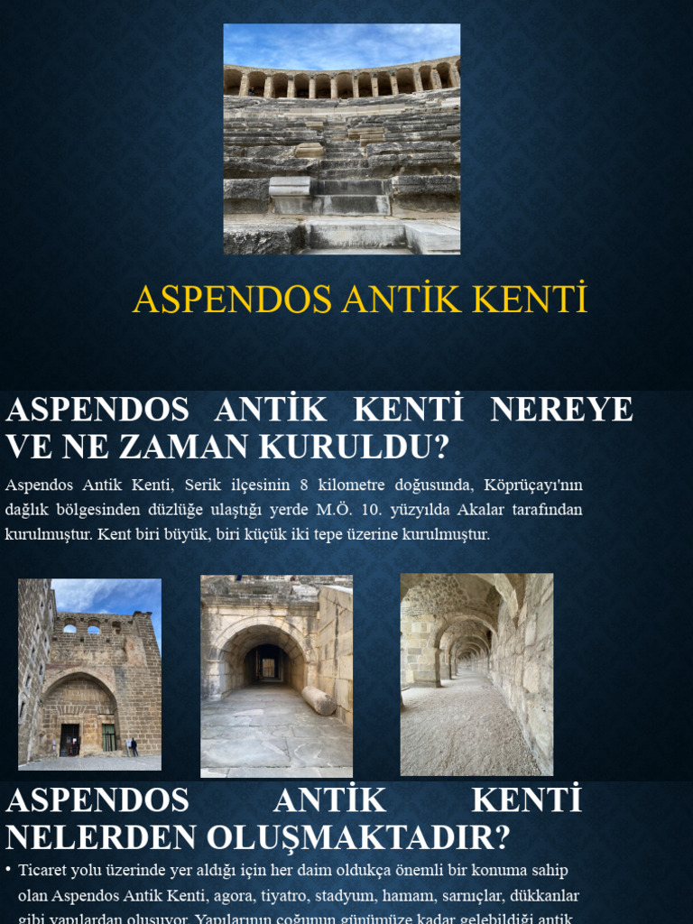 Aspendos Antik Kenti | PDF