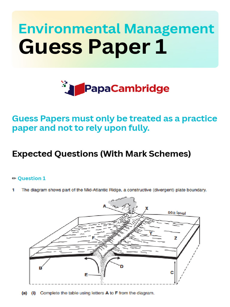 Environmental Management Guess Paper 1 | PDF | Career & Growth | Business