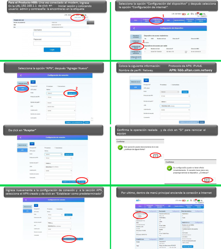 Configuracion APN TLC HH40 para HBB | PDF
