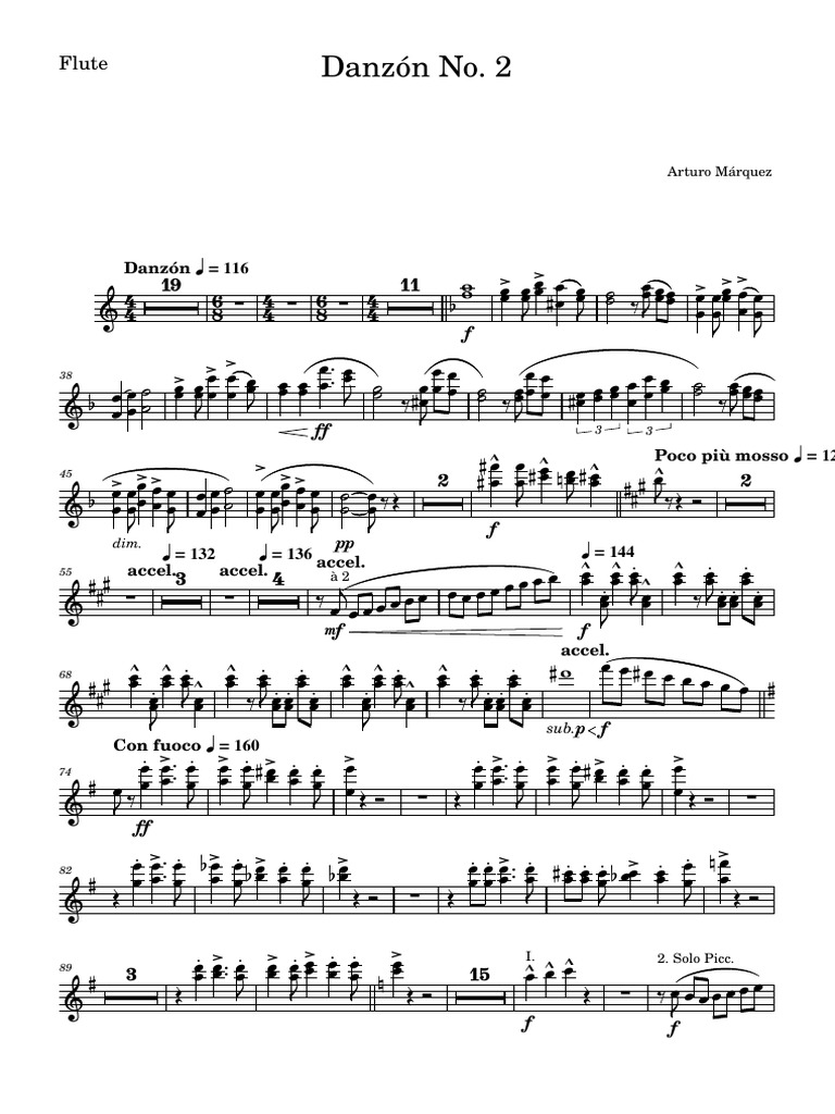 Danzon Score (Partie Sep en Dessous Du Score) JOSEM-53-134 | PDF | Woodwind Instruments ...