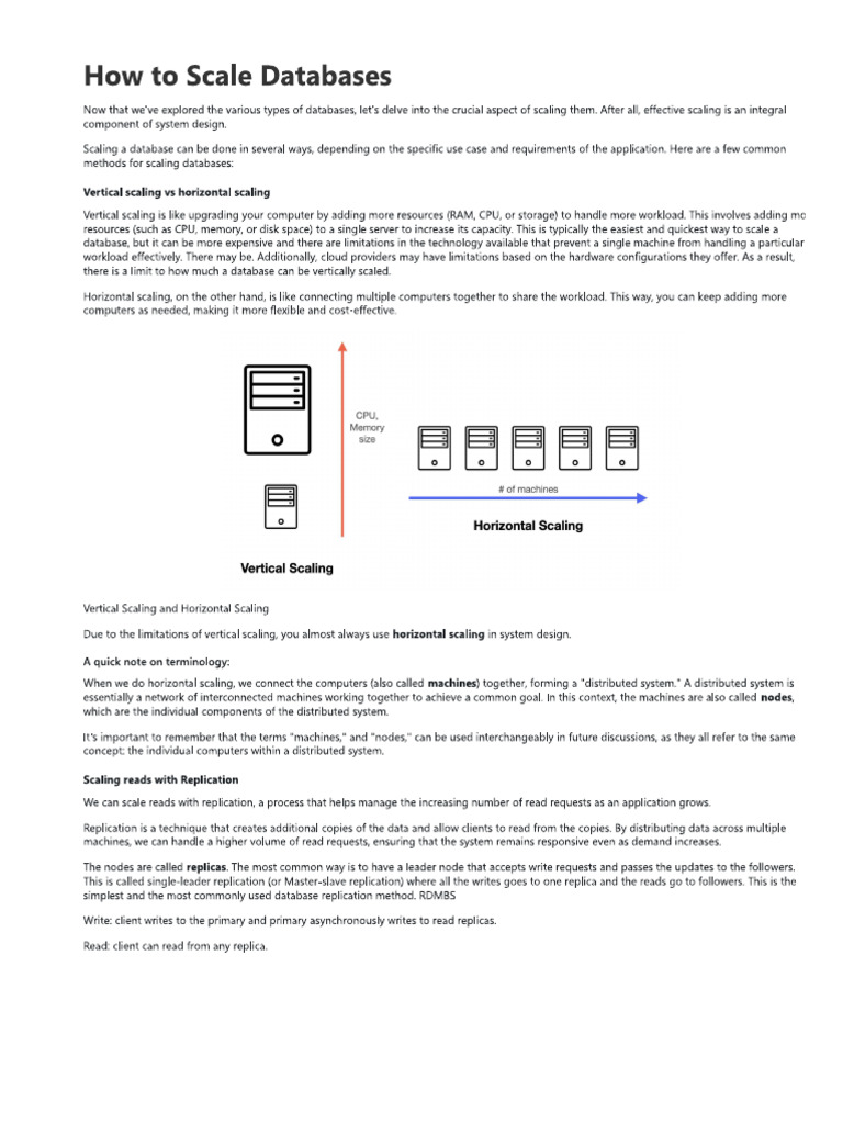 How To Scale Databases | PDF