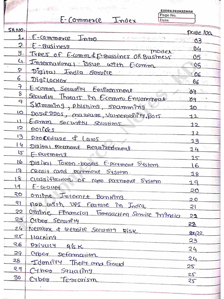 E-Commerce Notes KD | PDF