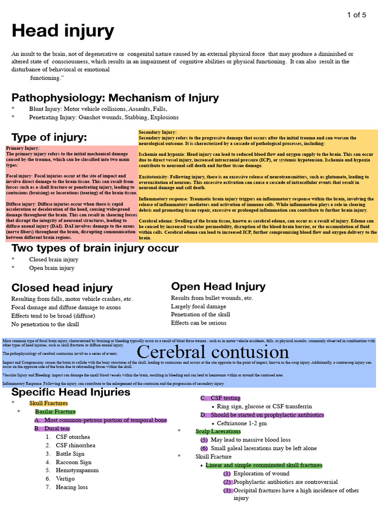 neuro head injury 2 | PDF