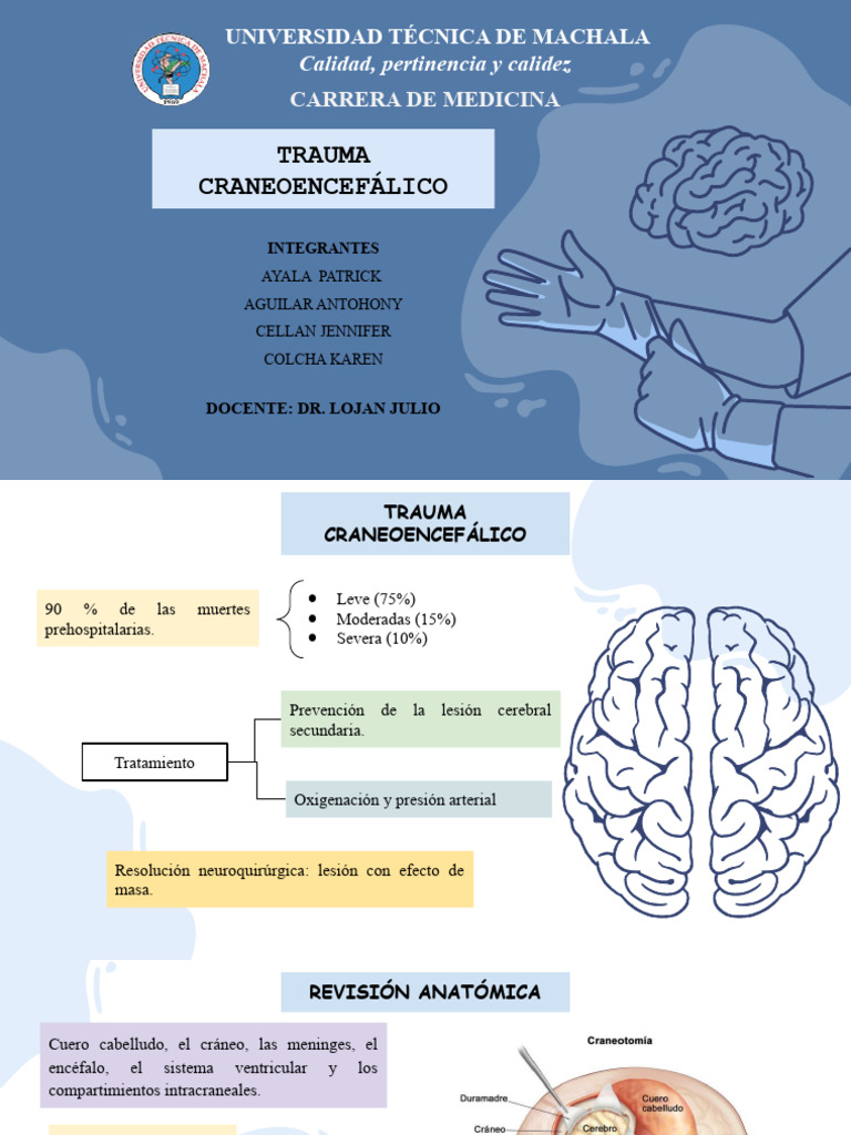 Trauma Del Craneo | PDF | Lesión cerebral traumática | Medicina CLINICA