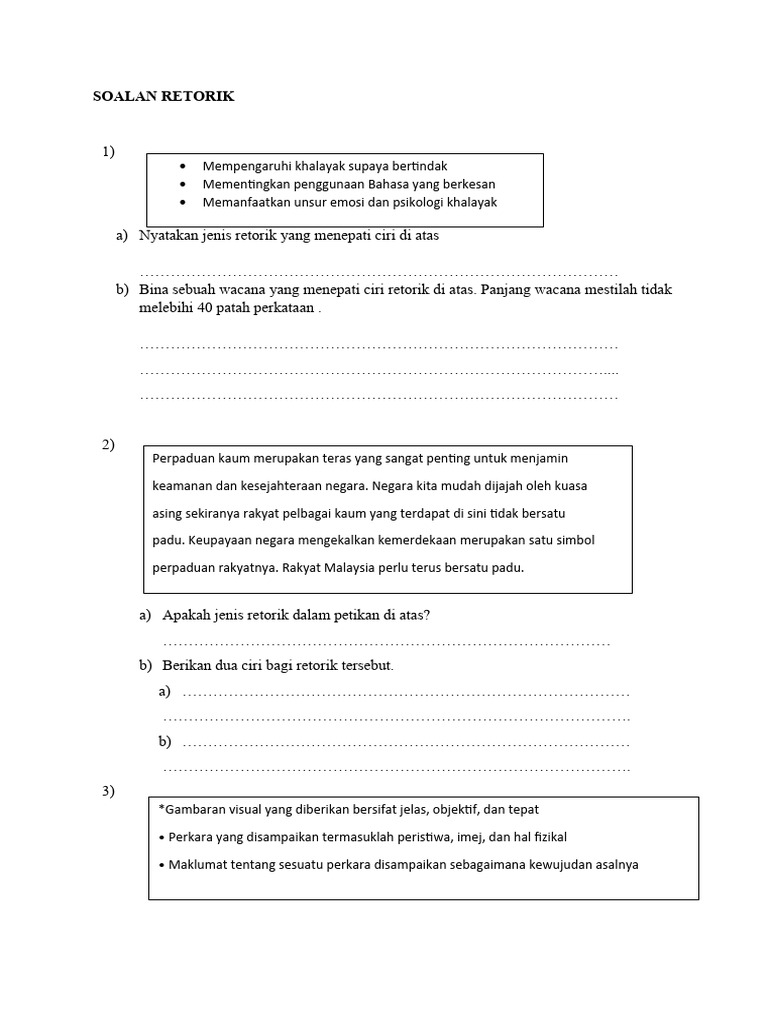 Soalan Retorik | PDF | Game & Aktivitas | Seni