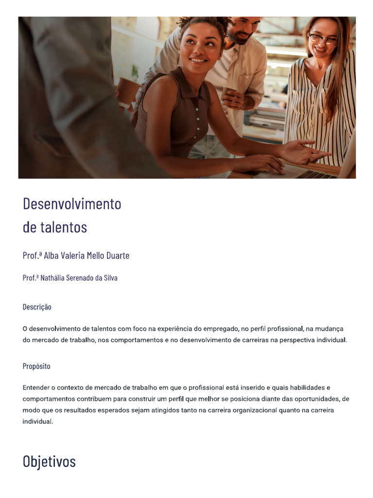 Desenvolvimento de Talentos | PDF