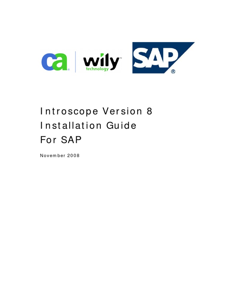 Introscope Version 8 Installation Guide For Sap: November 2008 | PDF | Java (Programming ...