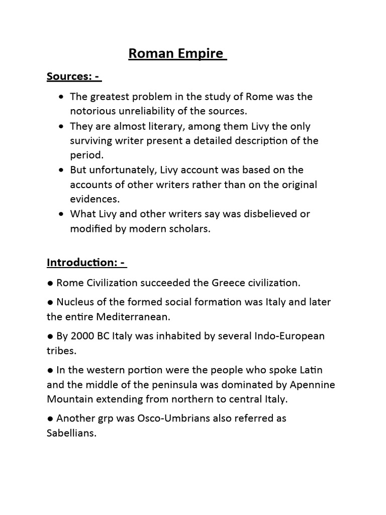 Roman Notes | PDF