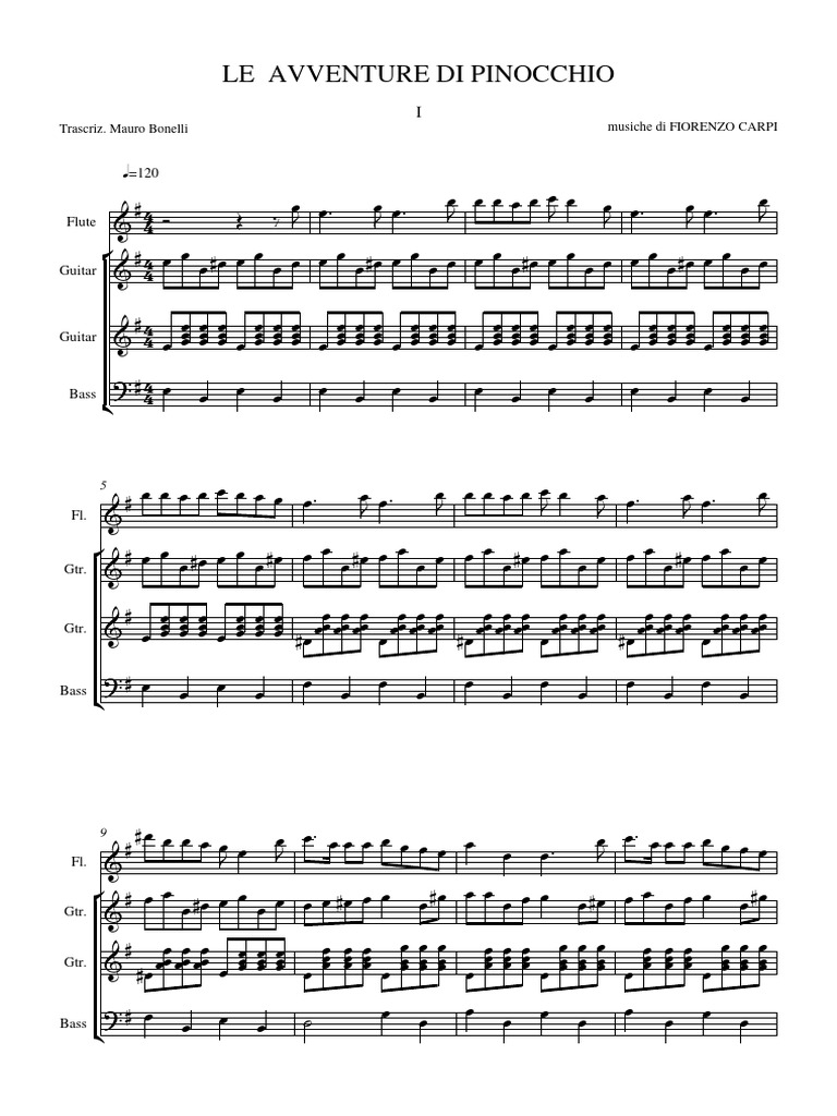Pinocchio Suite I Pdf Pdf