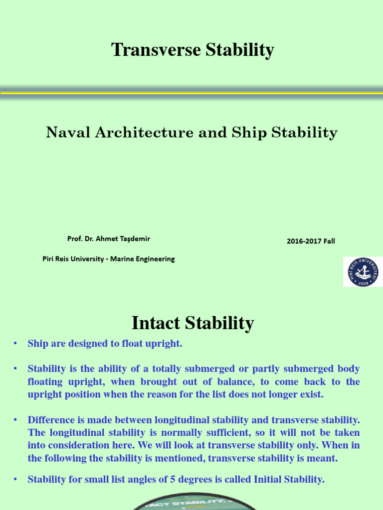 Transverse Stability | PDF