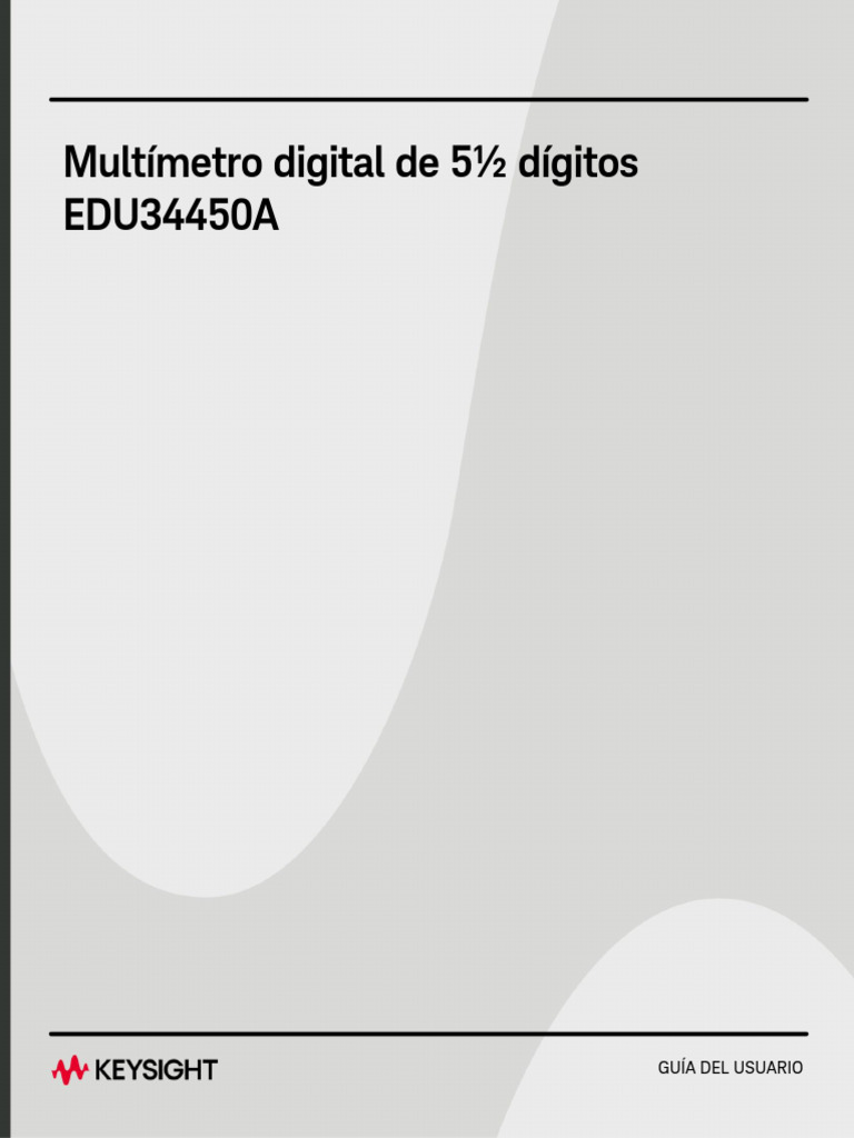 Edu34450a Digital Multimeter Users Guide 230 348 | PDF | Tecnología