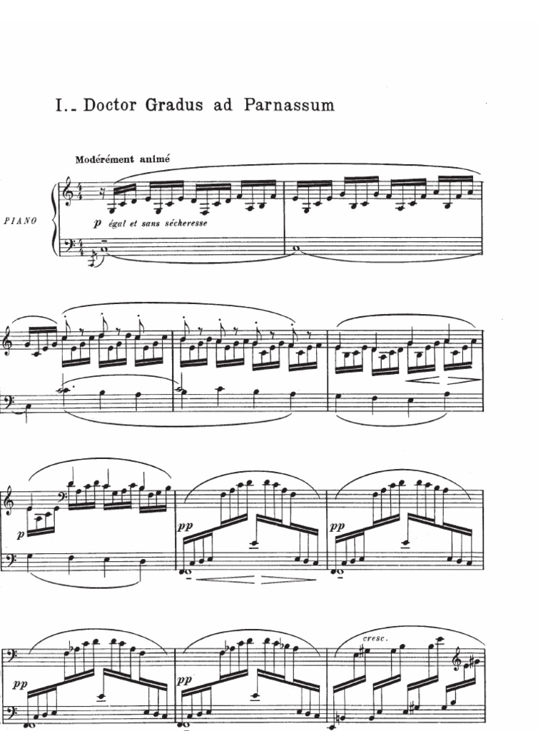 Debussy Children S Corner Doctor Gradus Ad Parnassum | PDF