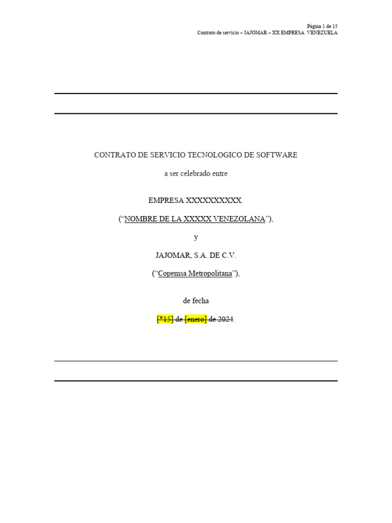 Contrato de Servicio | PDF