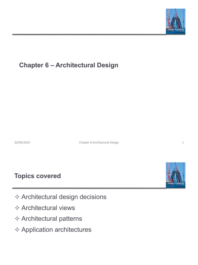 Ch6 Architectural Design | PDF | Model–View–Controller | Databases