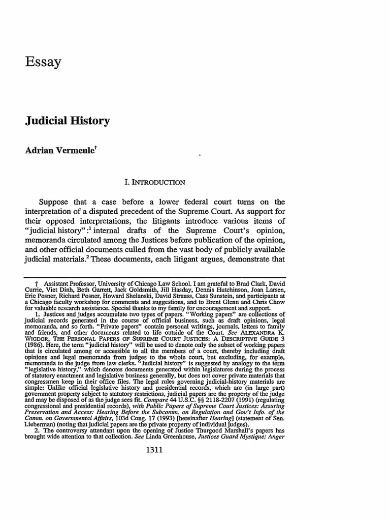 Essay: Judicial History | PDF | Judiciaries | Common Law