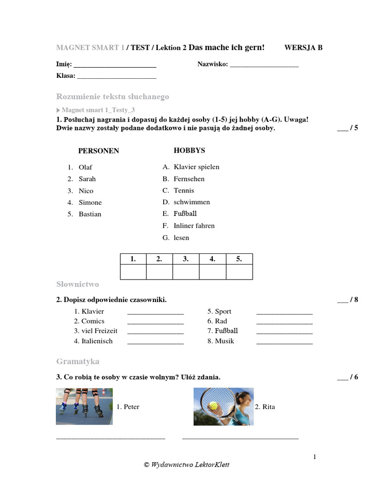 Magnet Smart 1test 2 Wersja B | PDF