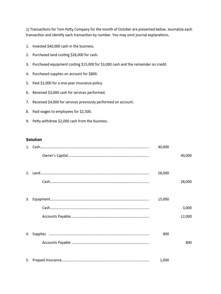 Accounting Transactions Guide | PDF