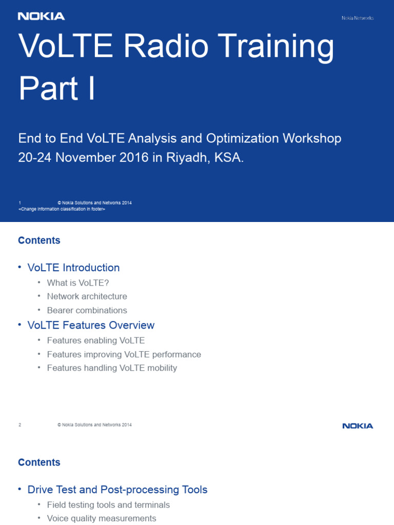 VoLTE Training Materials 2016 Part 1 Riyadh | PDF
