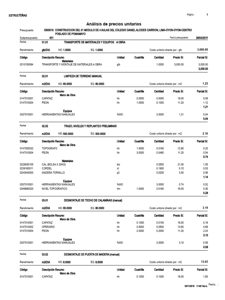 Practica Dirigida 01 - Acu | PDF