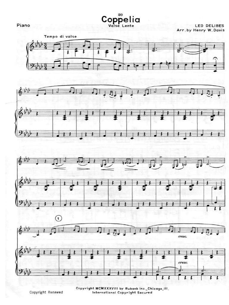 Delib - Vals Iz Baleta Koppelia | PDF