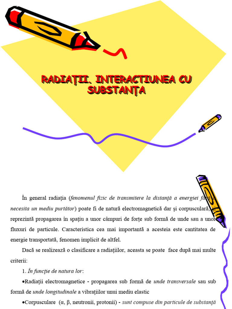 Radiaţii. Interactiunea Cu Substanţa | PDF