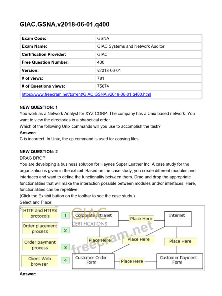 GIAC GSNA v2018-06-01 q400 | PDF | Computer Network | Wireless Lan